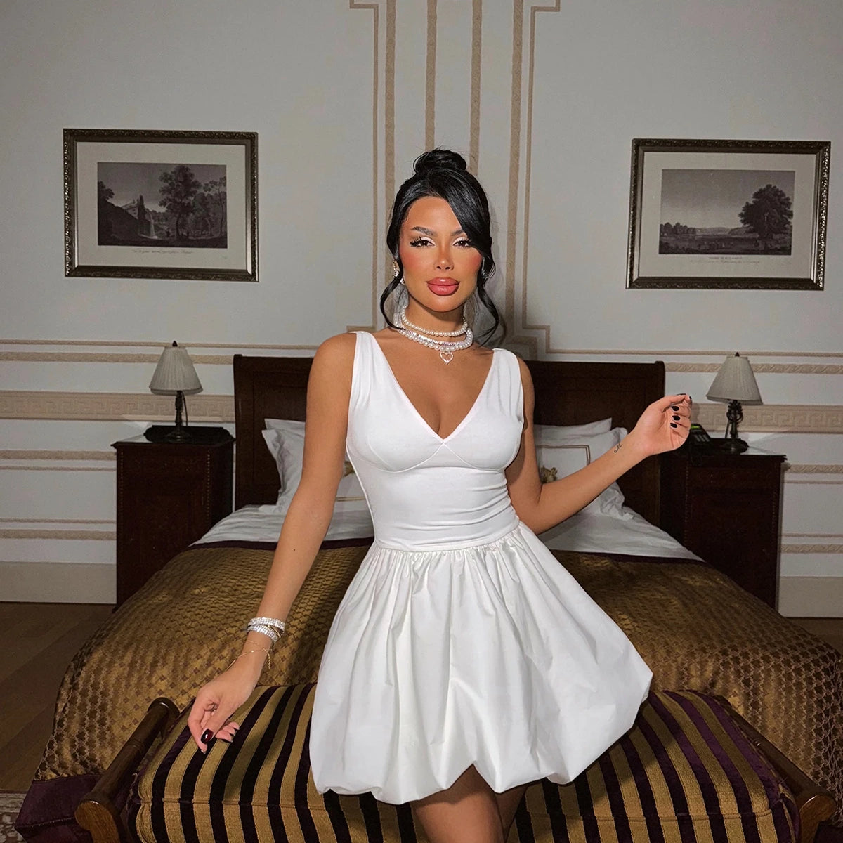 White Basic Mini Dress – Love XO